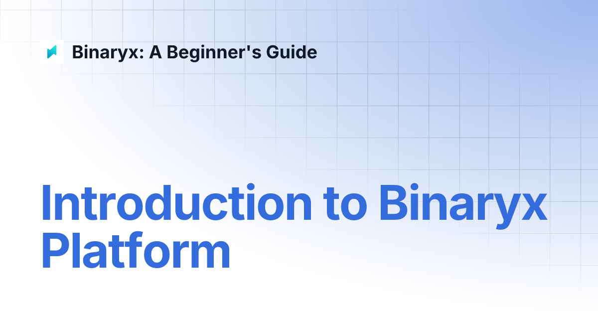 Introduction to Binaryx Platform | Binaryx: A Beginner's Guide